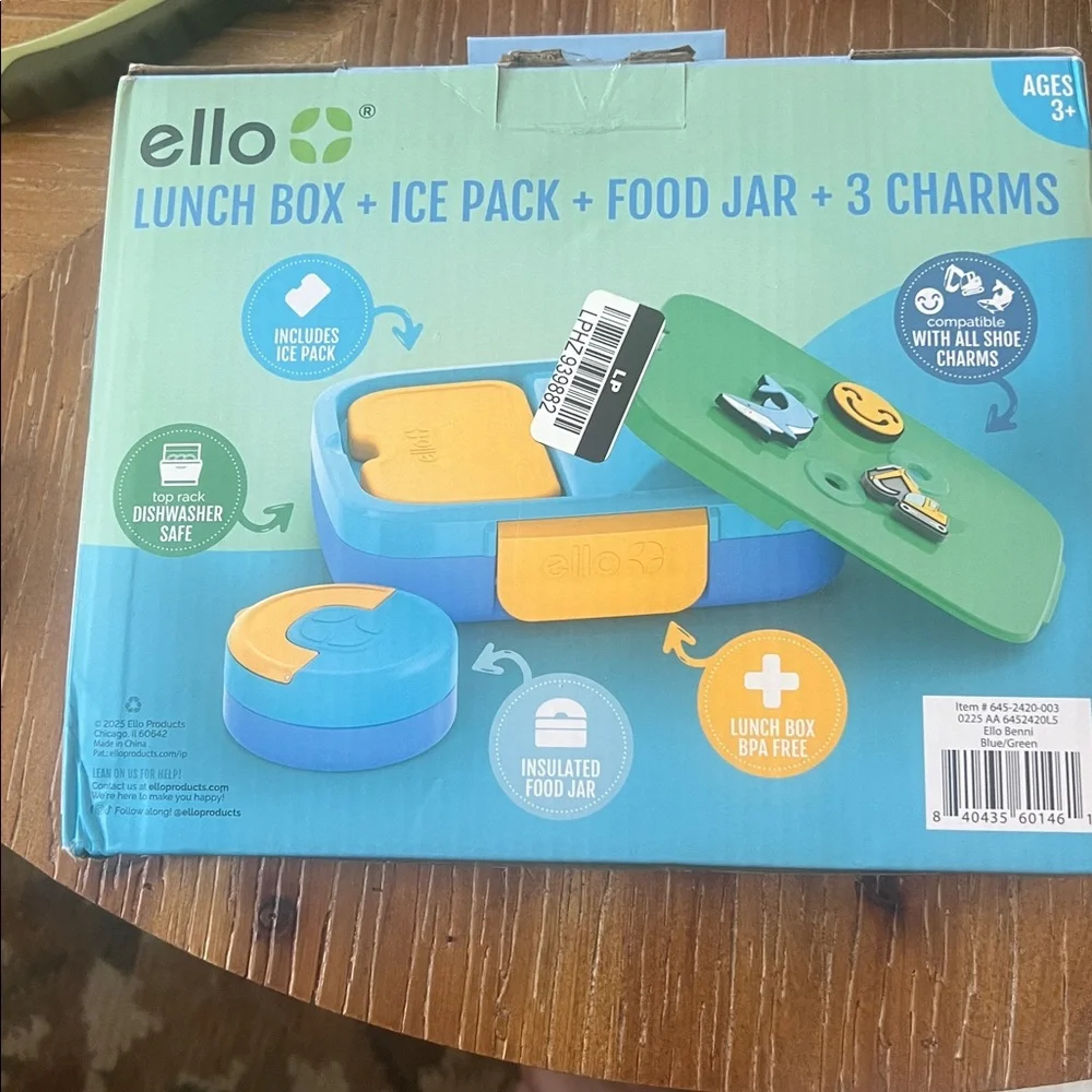 Ello | Other | Blue Lunch Box With Charms Ello | Poshmark